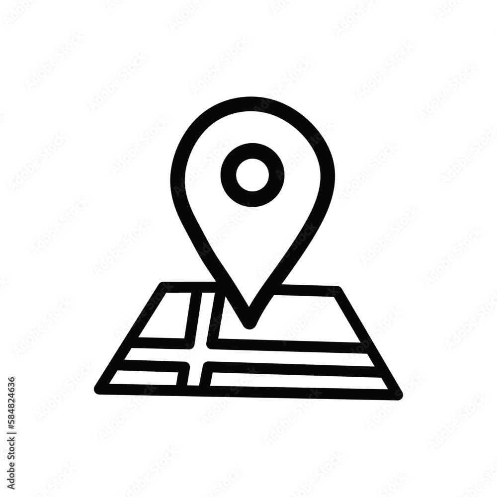 Location pin icon. Map pin place markers. Location icon. Map marker pointer icon set. GPS ...