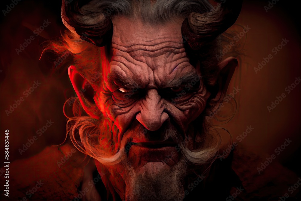 supernatural evil embodiment of hellish wickedness in form of devilish ...