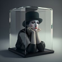 Mime With Cat Free Stock Photo - Public Domain Pictures