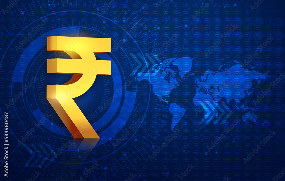 Indian rupee background illustration, Indian rupee 3D rendering Stock ...
