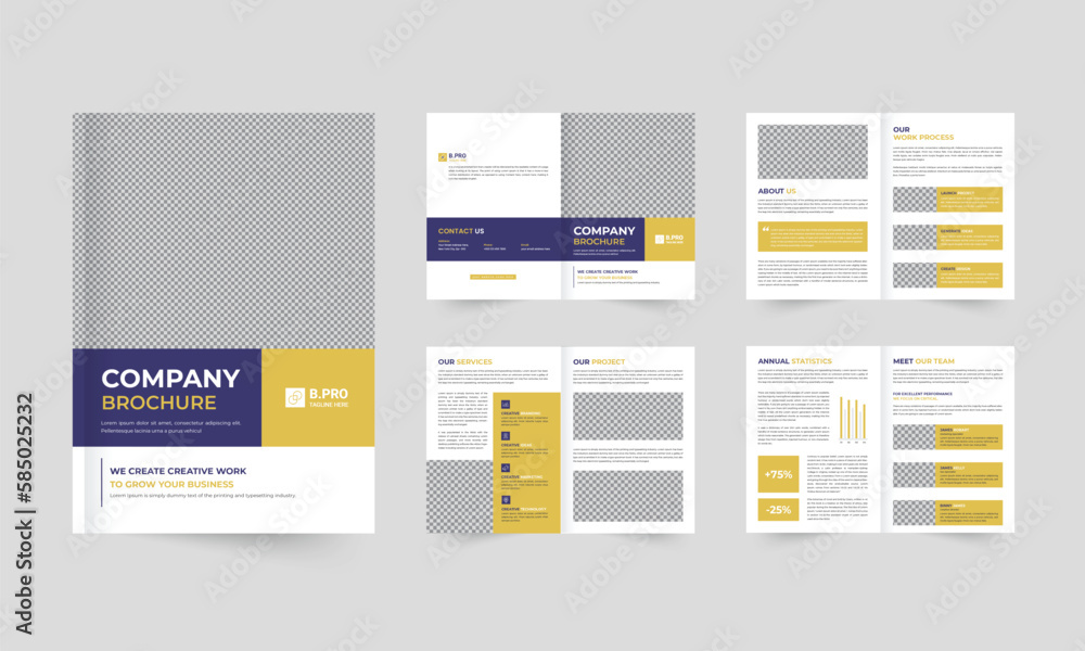 layout template for company profile ,annual report , brochures, flyers ...