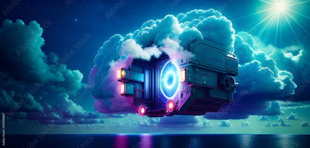 Cloud Network Solution Computing Big Data Center Futurist Infrastructure Generative Ai Digital