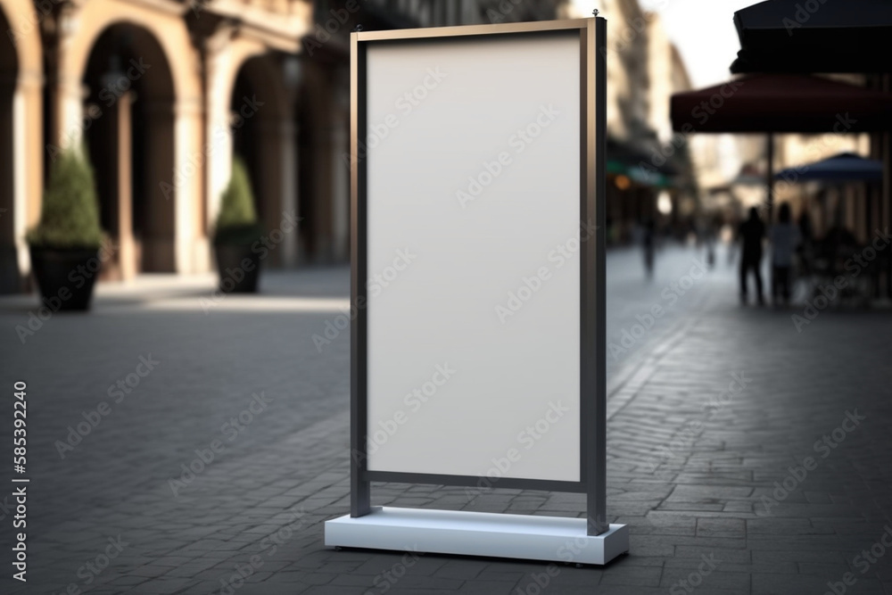 Blank roll up empty banner without alphabet design mockup, background ...