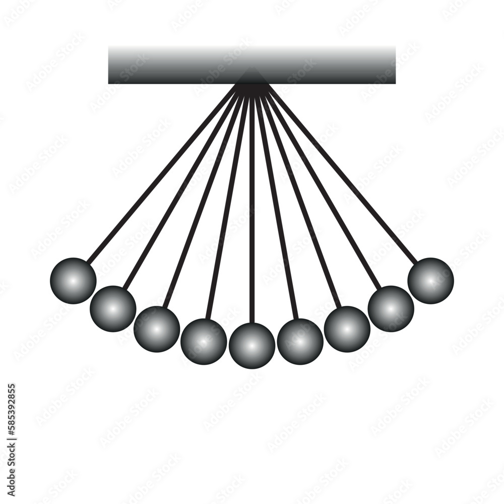 Diagram of simple pendulum harmonic motion. Vector illustration ...