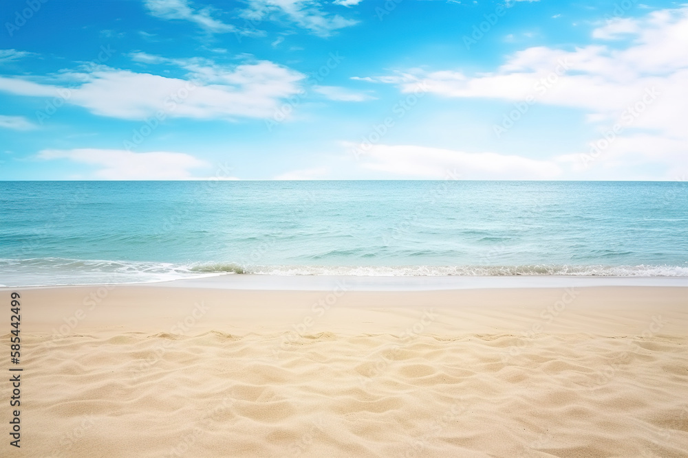 Beautiful empty tropical beach and sea landscape background. Created ...