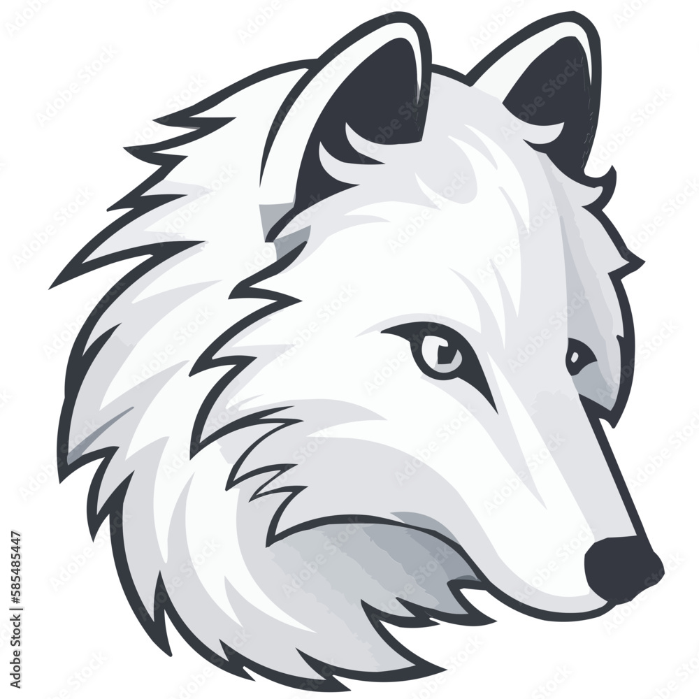Arctic Fox face head logo vector Stock Vector | Adobe Stock