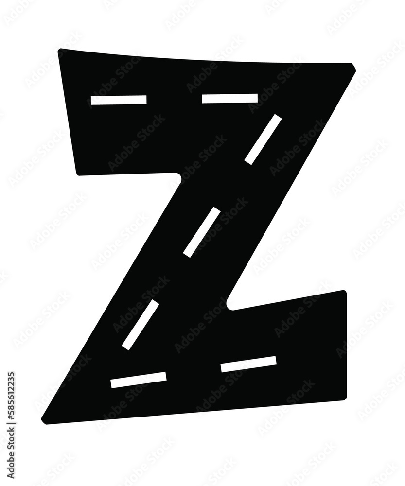 Ilustración de Stock Race Track Alphabet SVG,Road Numbers,Letters,Road ...