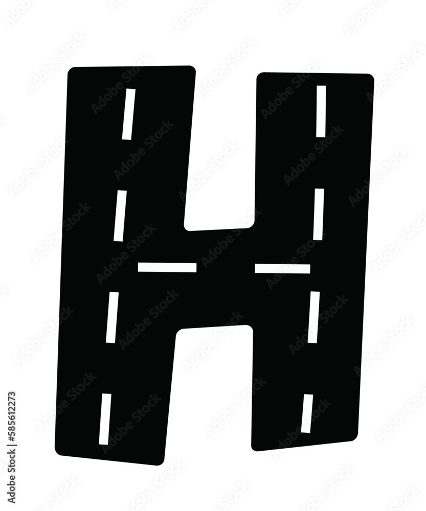 Vector de Stock Race Track Alphabet SVG,Road Numbers,Letters,Road ...