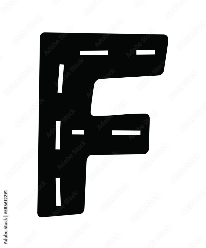 Vector de Stock Race Track Alphabet SVG,Road Numbers,Letters,Road ...