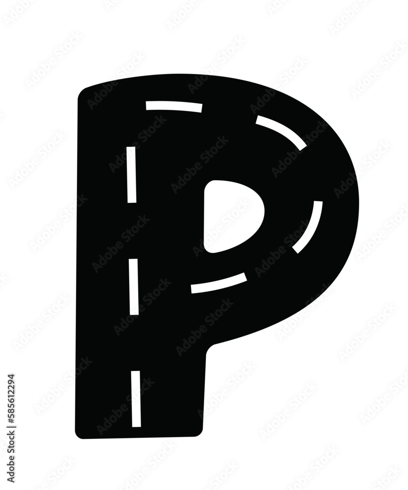 Vector de Stock Race Track Alphabet SVG,Road Numbers,Letters,Road ...