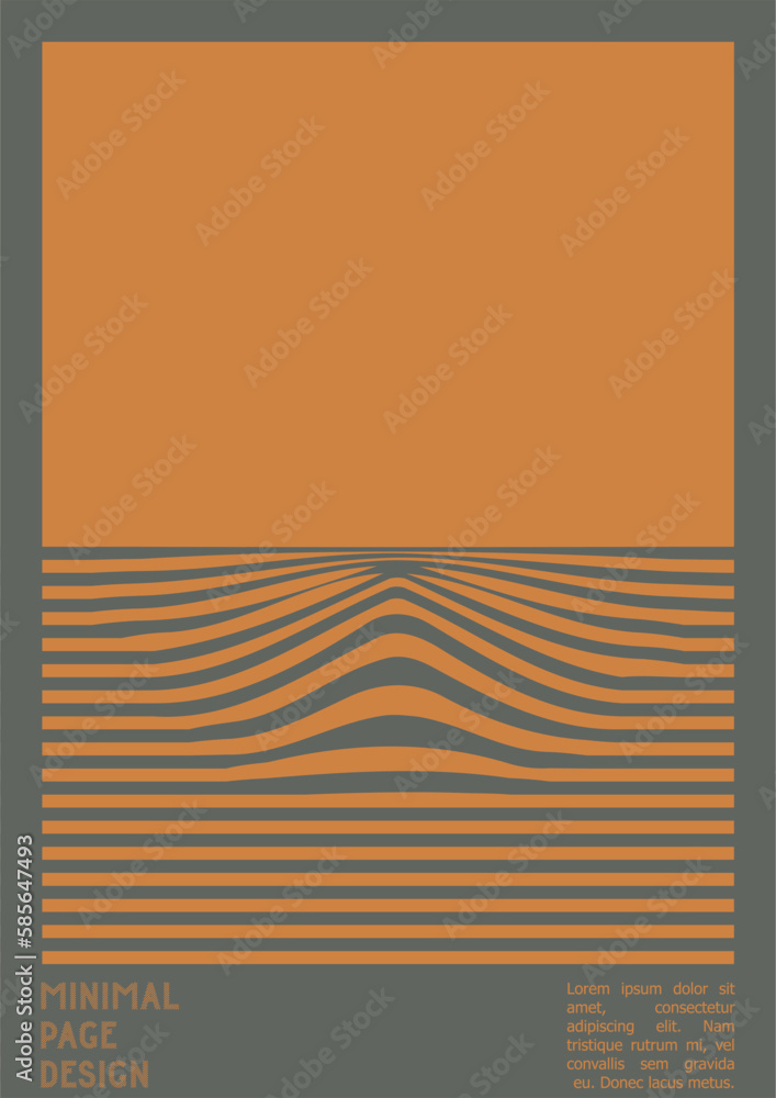 Geometrical Poster Design with Optical Illusion Effect. Modern ...