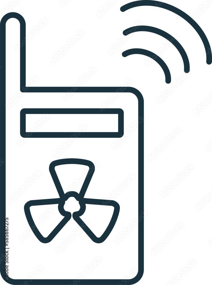 Radiation Detector line icon. Monochrome simple Radiation Detector ...