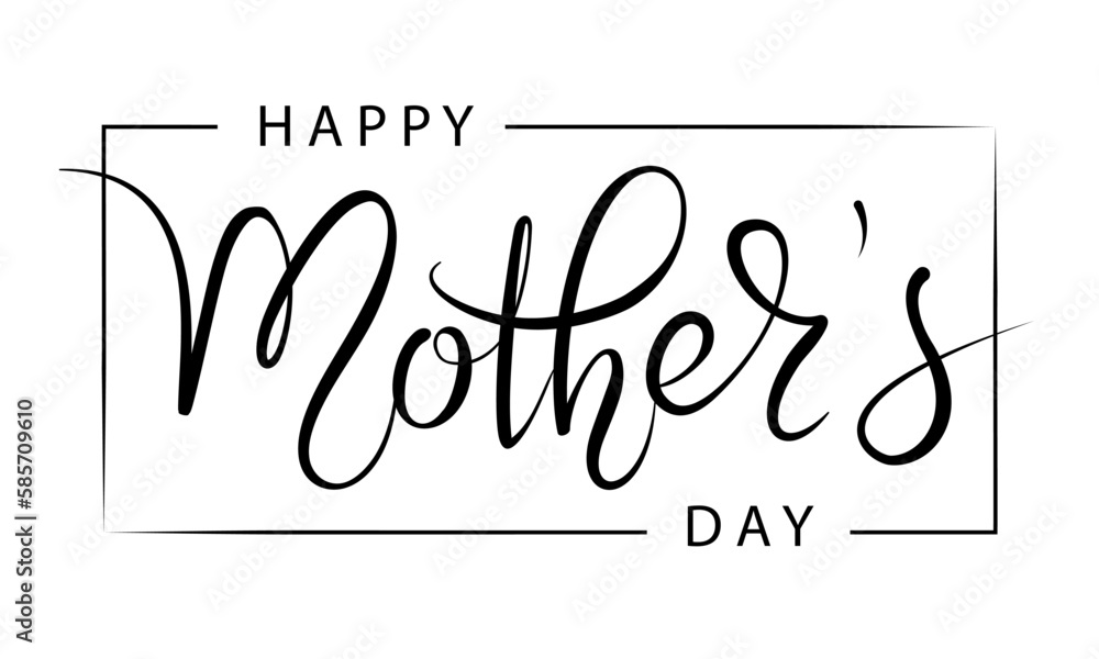 Happy Mother's Day elegant hand written lettering . Modern calligraphy ...