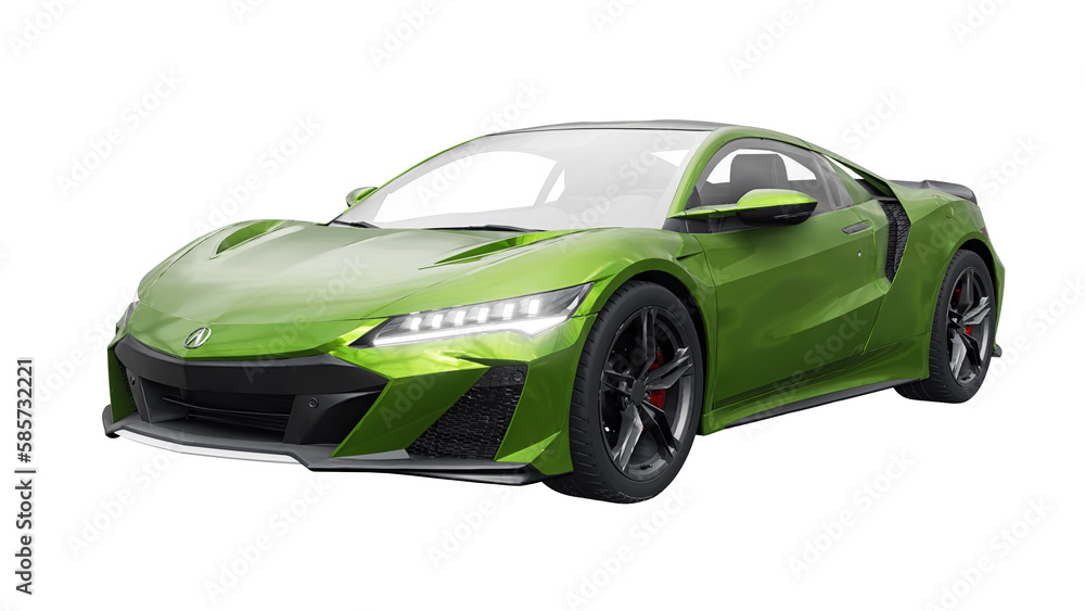 San Diego, USA. March 26, 2023. Green Acura NSX Type-S 2022. Hybrid ...