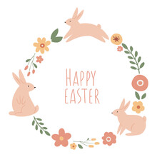 Easter Rabbit Wreath Free Stock Photo - Public Domain Pictures