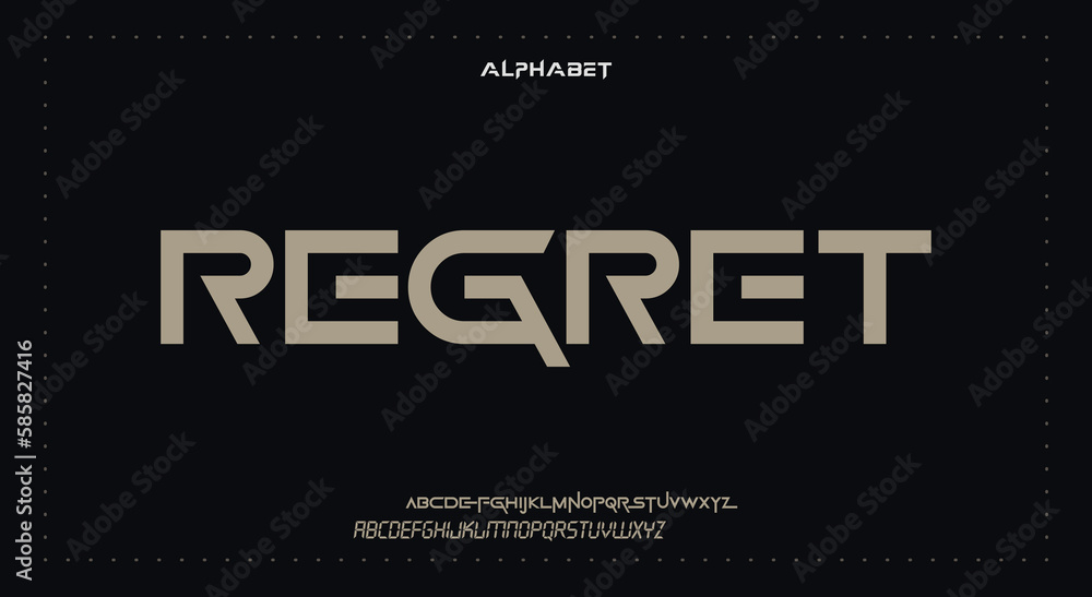 Abstract Fashion Best font alphabet. Minimal modern urban fonts for ...