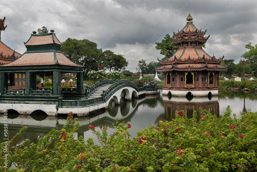 Panoramic photo of the architectural park of Oriental culture ...