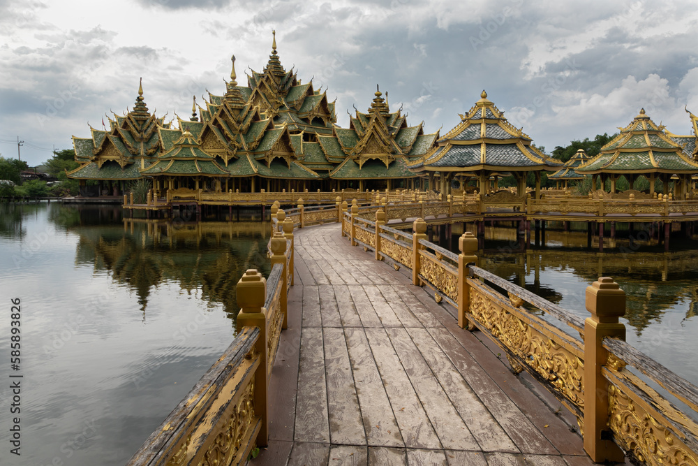 Fotografie Panoramic photo of the architectural park of Oriental ...