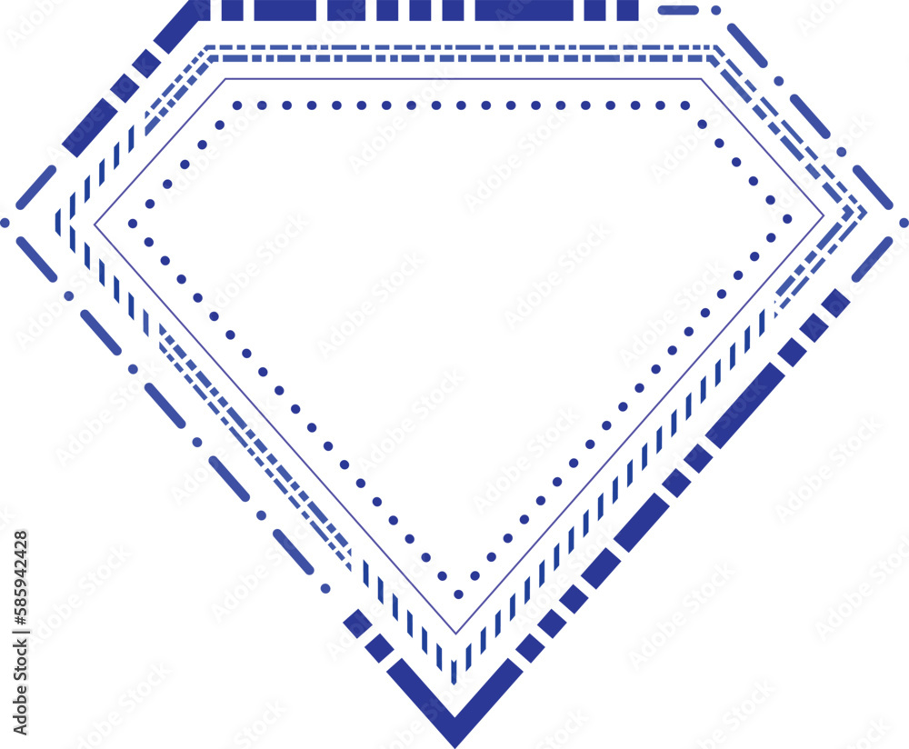 Diamond logo with dotted lines Stock Vector | Adobe Stock