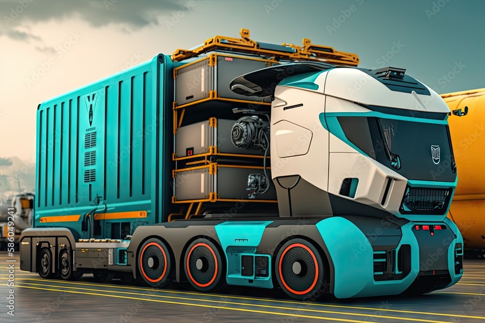 autonomous cargo transport system with automated loading and unloading of goods at various stops ...