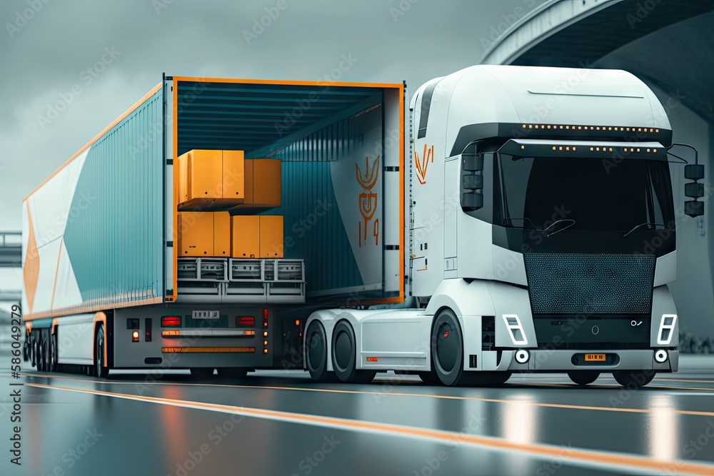 autonomous cargo transport system with automated loading and unloading of goods at various stops ...