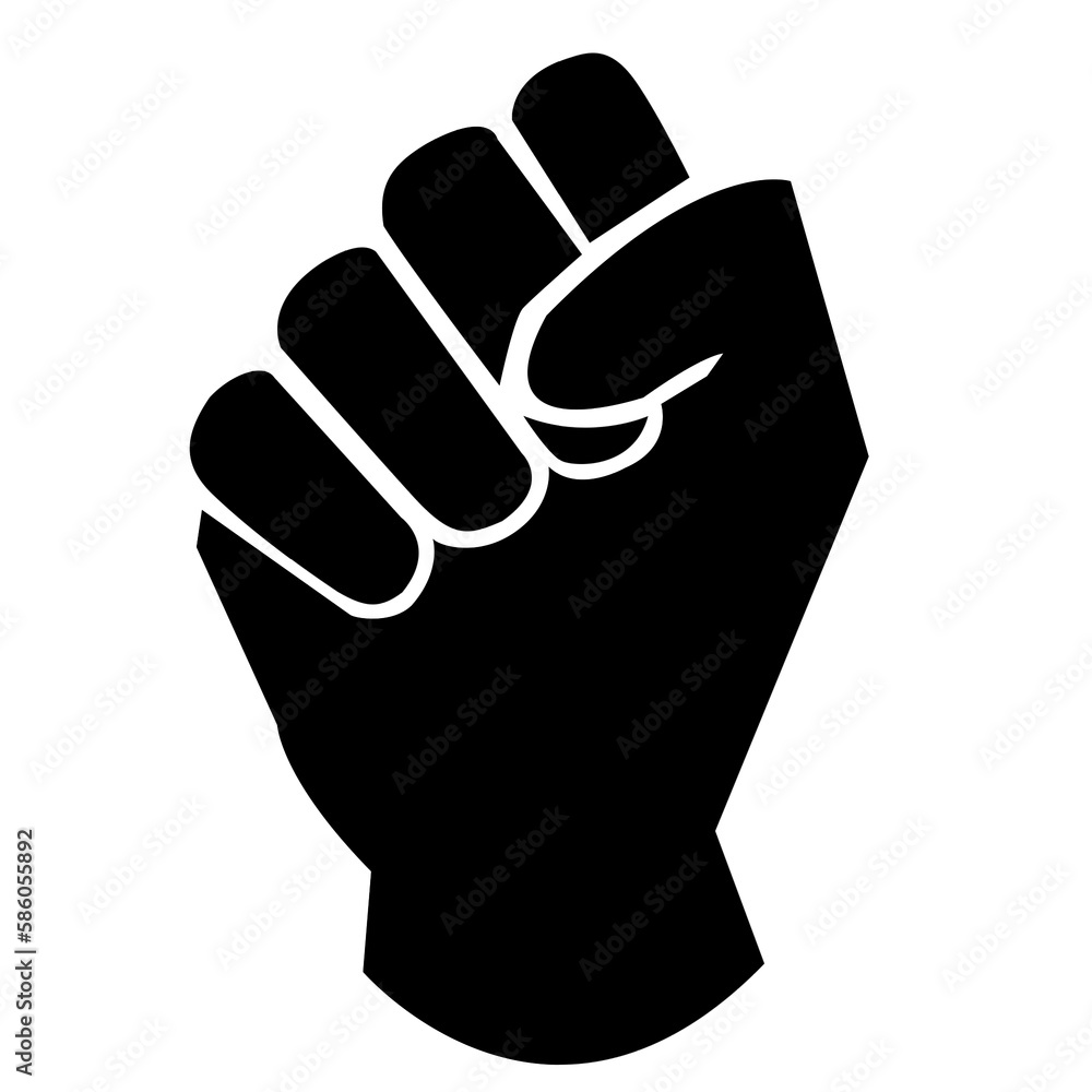 Black hand vector arts human hand "Empowering Unity: The Symbolic ...