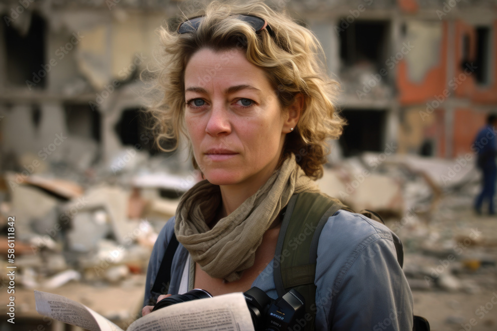 Female War Journalist in War-Torn country, Bearing Witness: A Powerful ...