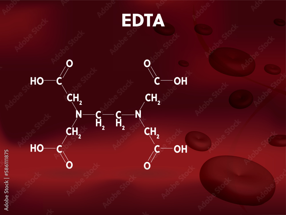 Vector de Stock Ethylenediaminetetraacetic acid, EDTA molecule. It is a ...