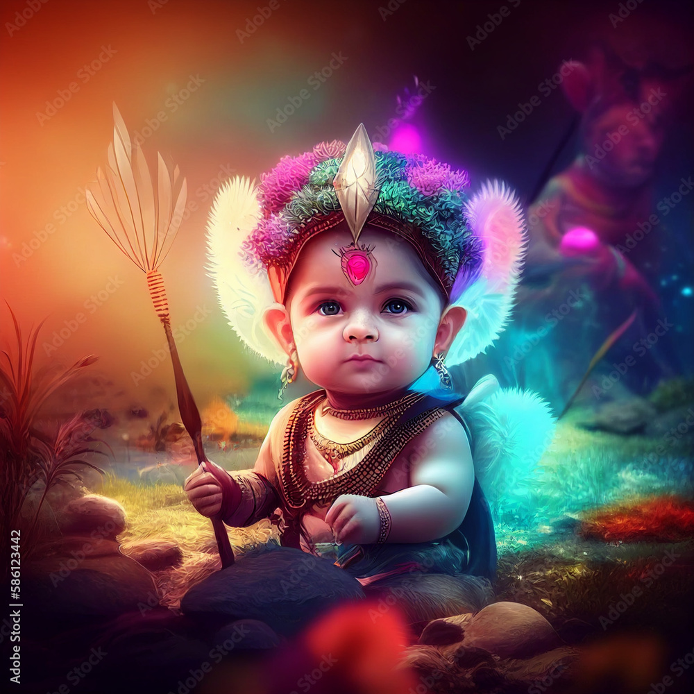 cute baby colorful Indian hindu God Ram Shri Ram Siya Ram Rama Ramayana ...