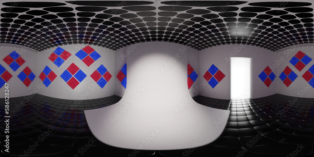 HDRI map, spherical studio environment panorama background, 360-degree ...