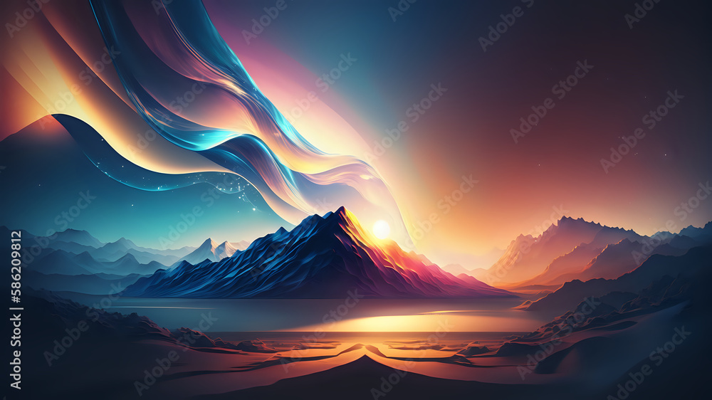 artificial colorful mountains, mysterious landscape, secret place ...