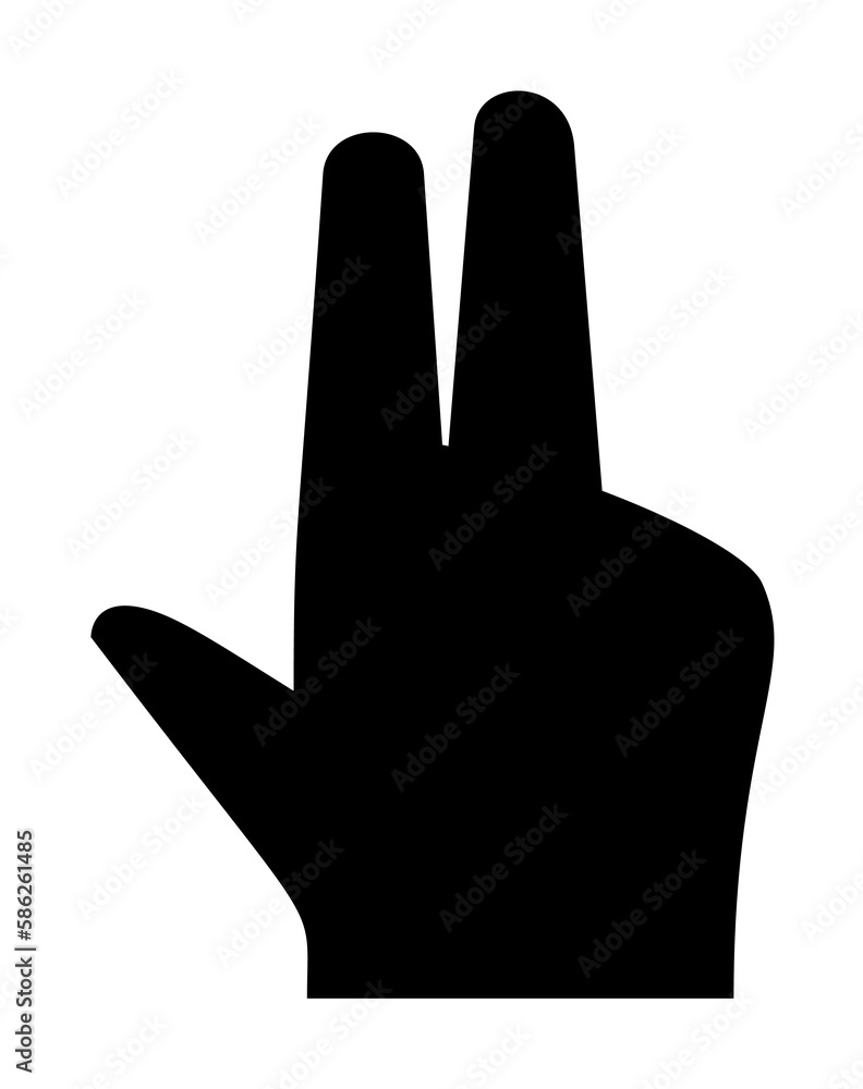Hand, fingers, gesture, V sing icon. Element of hand icon for mobile ...