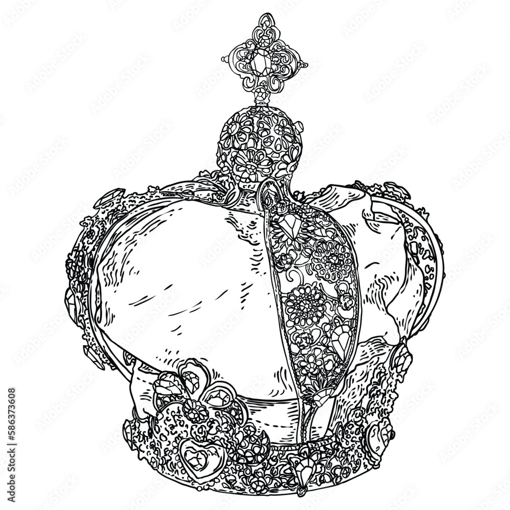 Vector de Stock King or Queen crown. Monarch coronations with Coronet ...