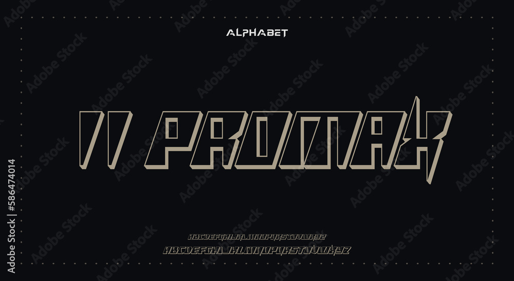 Title promax Abstract Fashion Best font alphabet. Minimal modern urban ...