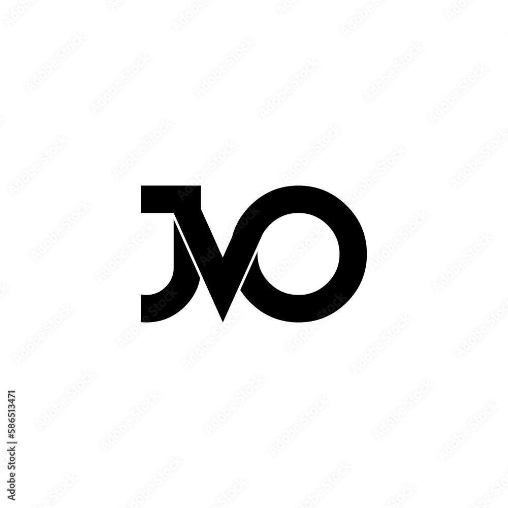 jvo typography letter monogram logo design Stock Vector | Adobe Stock