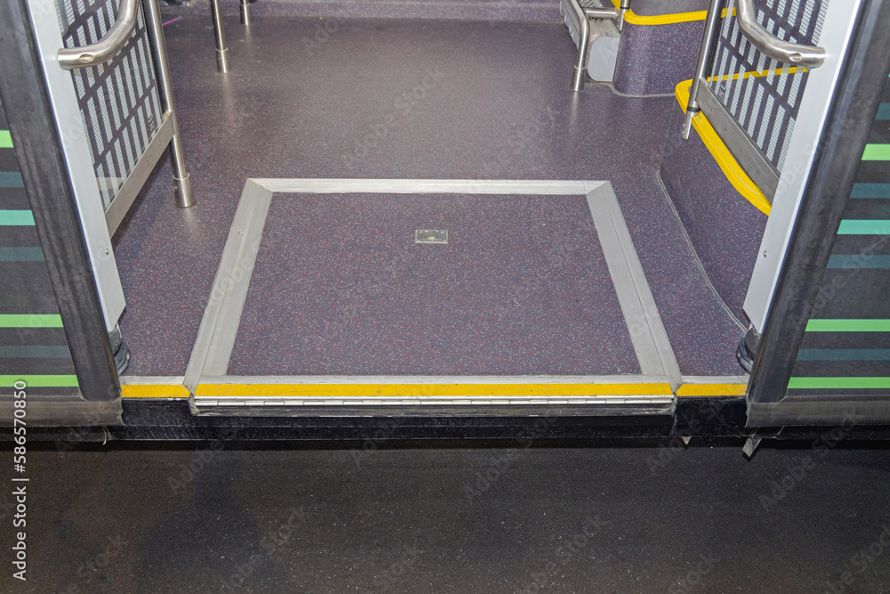 Wheelchair Loading Ramp City Bus Public Transport Stock Photo | Adobe Stock