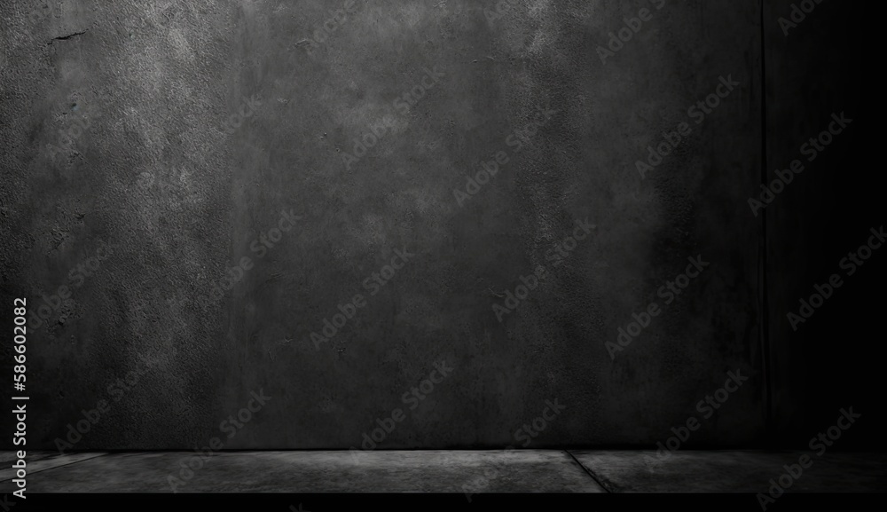 black room background abstract with Gradient in empty room studio ...