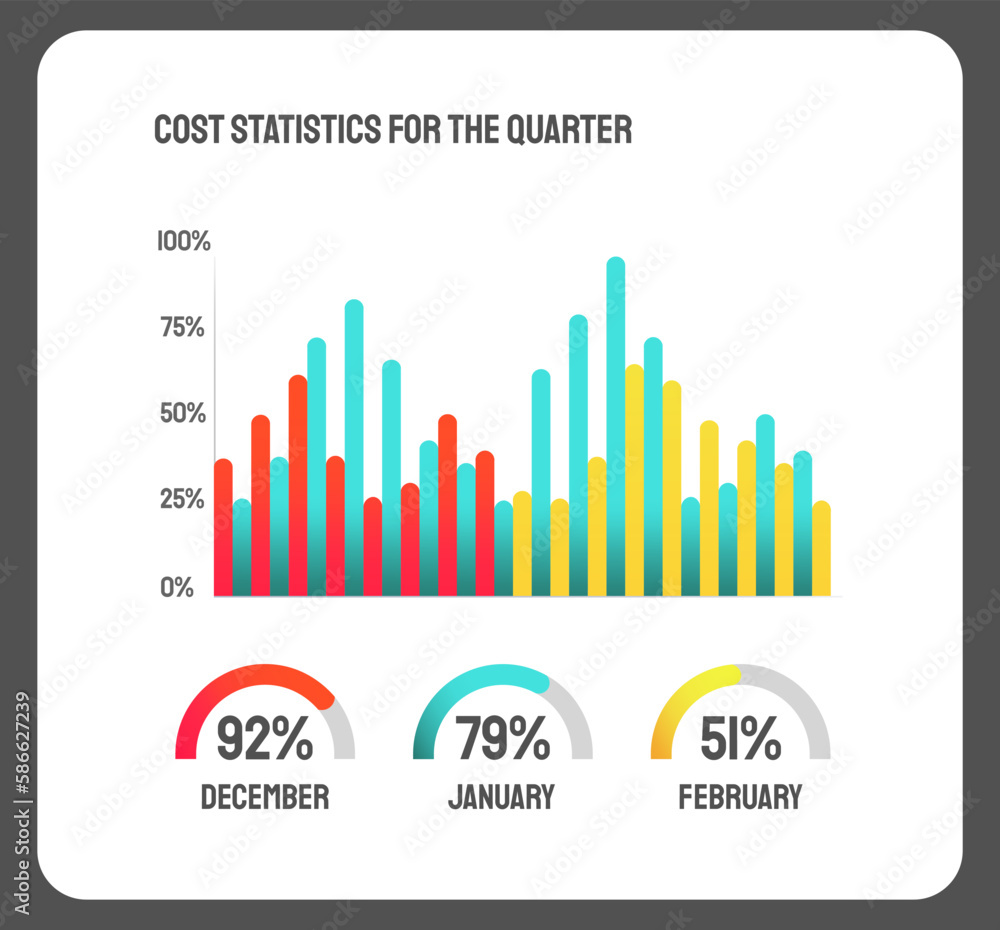 Vector de Stock Bar chart, graph diagram, statistical business ...