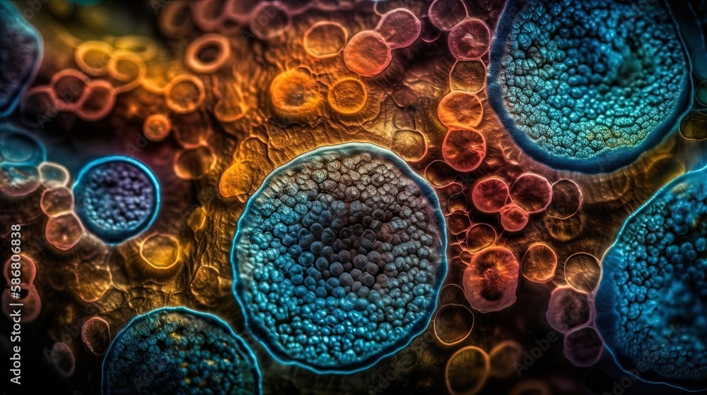 Microscopic View of Cells Under the Microscope in 8K created with ...