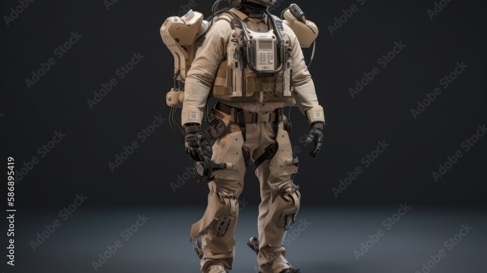 Advanced Full Body Military Exosuit: A Modern, High-Tech Armor for Enhanced Soldier Performance ...
