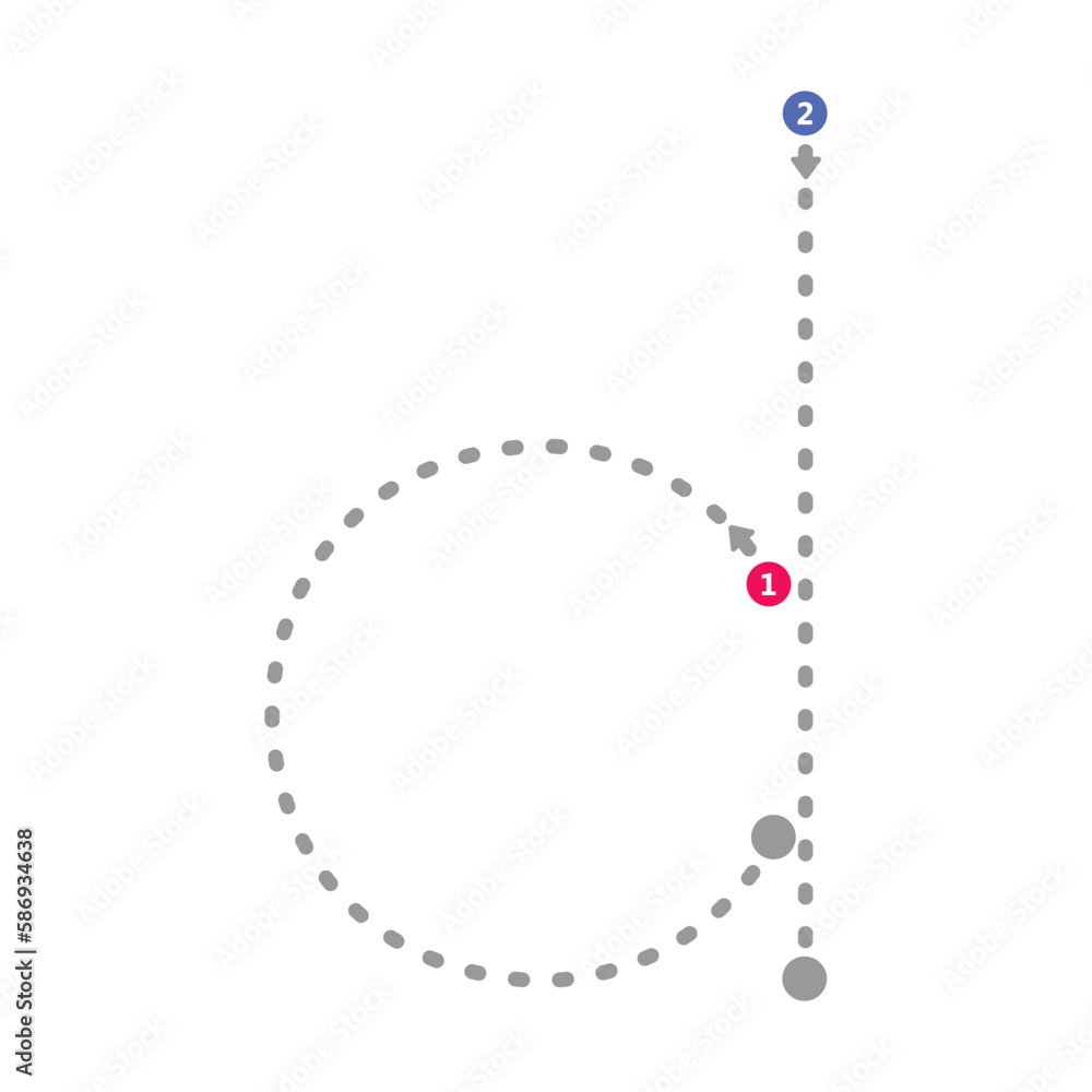 Vector de Stock Tracing alphabet letter d lowercase prewriting dotted line element for ...