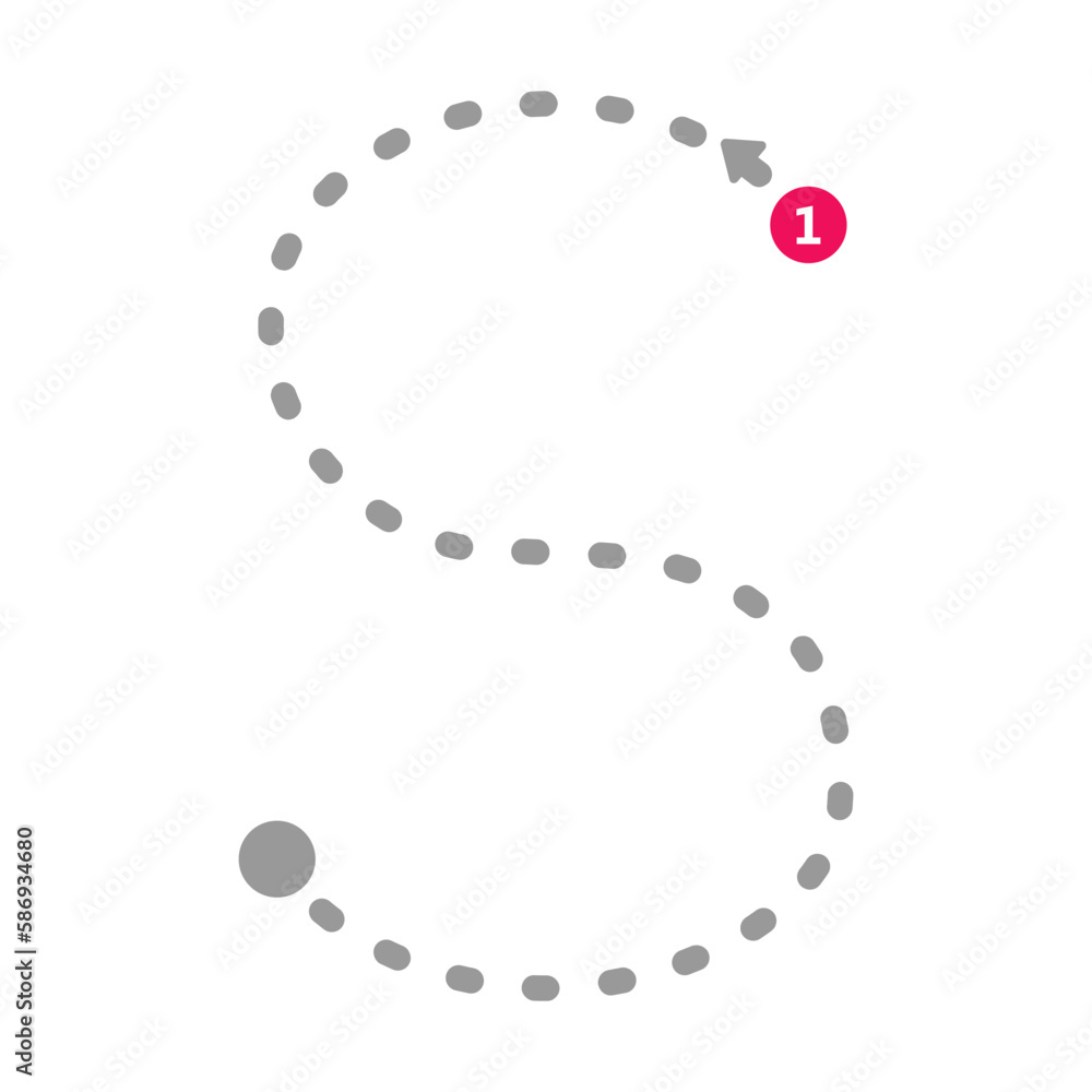 Tracing alphabet letter s lowercase prewriting dotted line element for ...