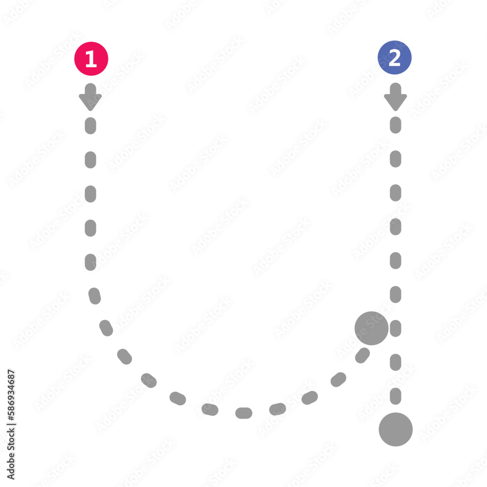 Tracing alphabet letter u lowercase prewriting dotted line element for ...