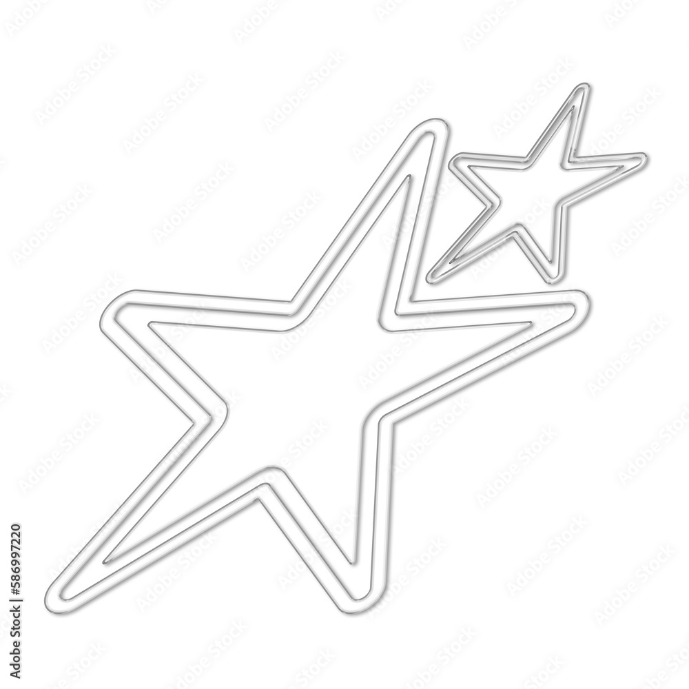 Abstract Y2K Element Isolated on Transparent Background, 3D Glass Shape ...