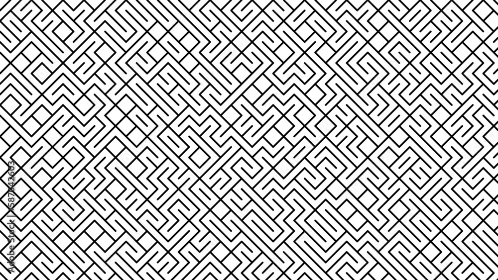 Pattern Abstract vector background design with maze isolated mosaic ...