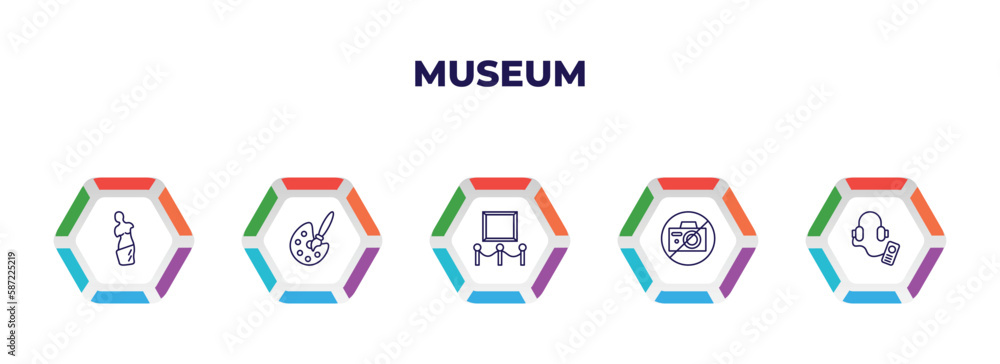 editable outline icons with infographic template. infographic for ...