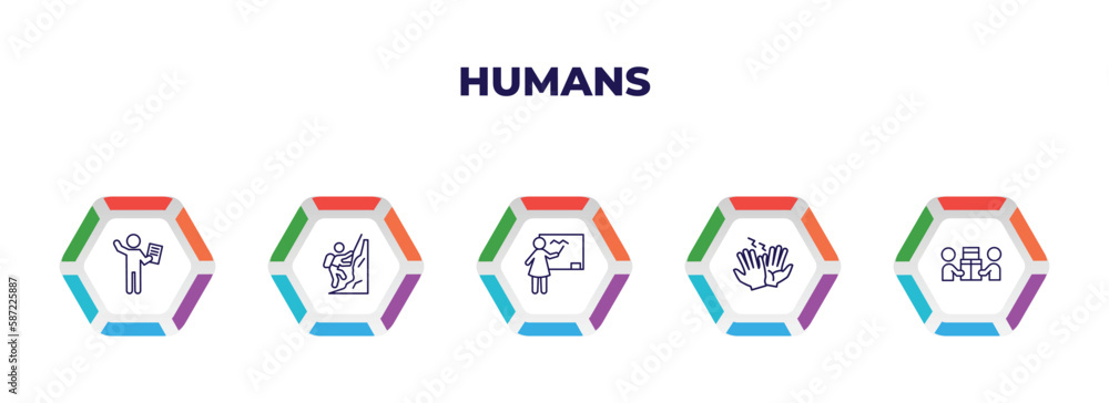 editable outline icons with infographic template. infographic for ...