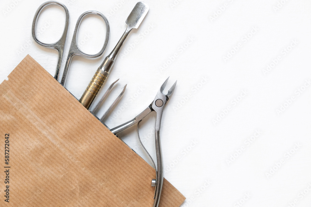 Pedicure, podologist. Patient on medical pedicure procedure, nail ...