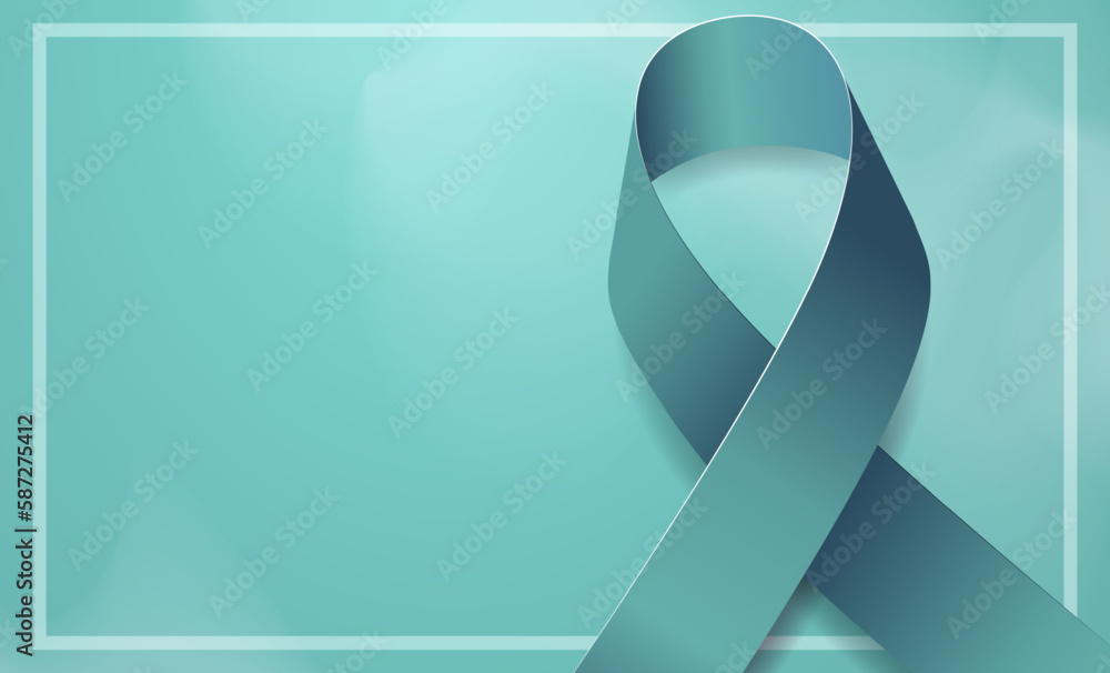 Sexsual assault awareness month concept. Banner template with teal ...