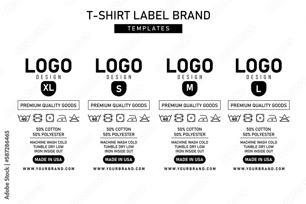 Clothing label tag graphic design Stock Vector | Adobe Stock